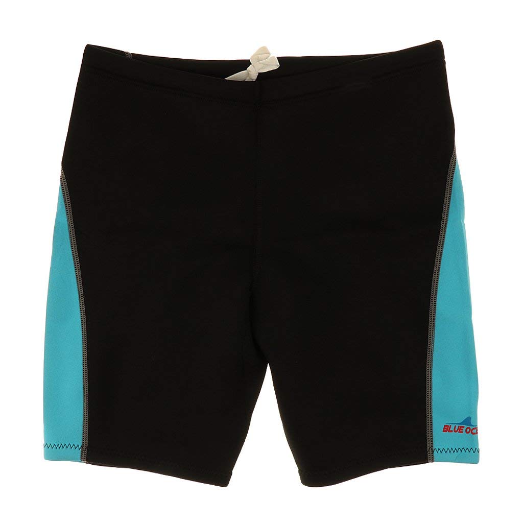 Inzopo 1.8mm Neoprene Men's Wetsuits Shorts Winter Warm Swimwear Trunks Diving Snorkeling Swimming Pants Blue M