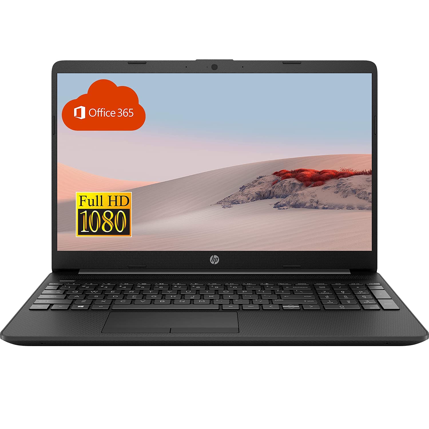 HP Pavilion Laptop (2021 Latest Model), 15.6" FHD Display, Intel Celeron Processor, 8GB DDR4 RAM, 128GB SSD, Online Conferencing, Webcam, HDMI, Bluetooth, Wins 10 + One Year Office 365 (Renewed)