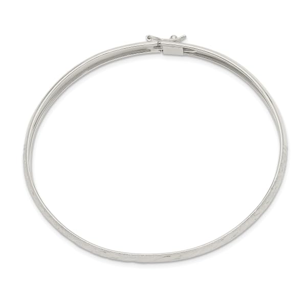 IceCarats 925 Sterling Silver 6.5mm Flexible Bangle Bracelet