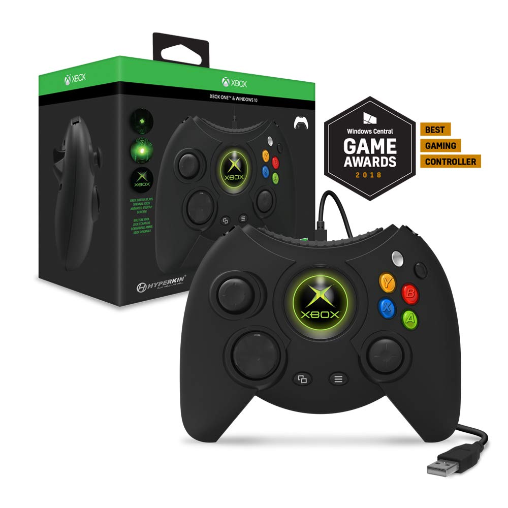 Hyperkin Duke Wired Controller for Xbox One/ Windows 10 PC (Black) - Officially Licensed by Xbox