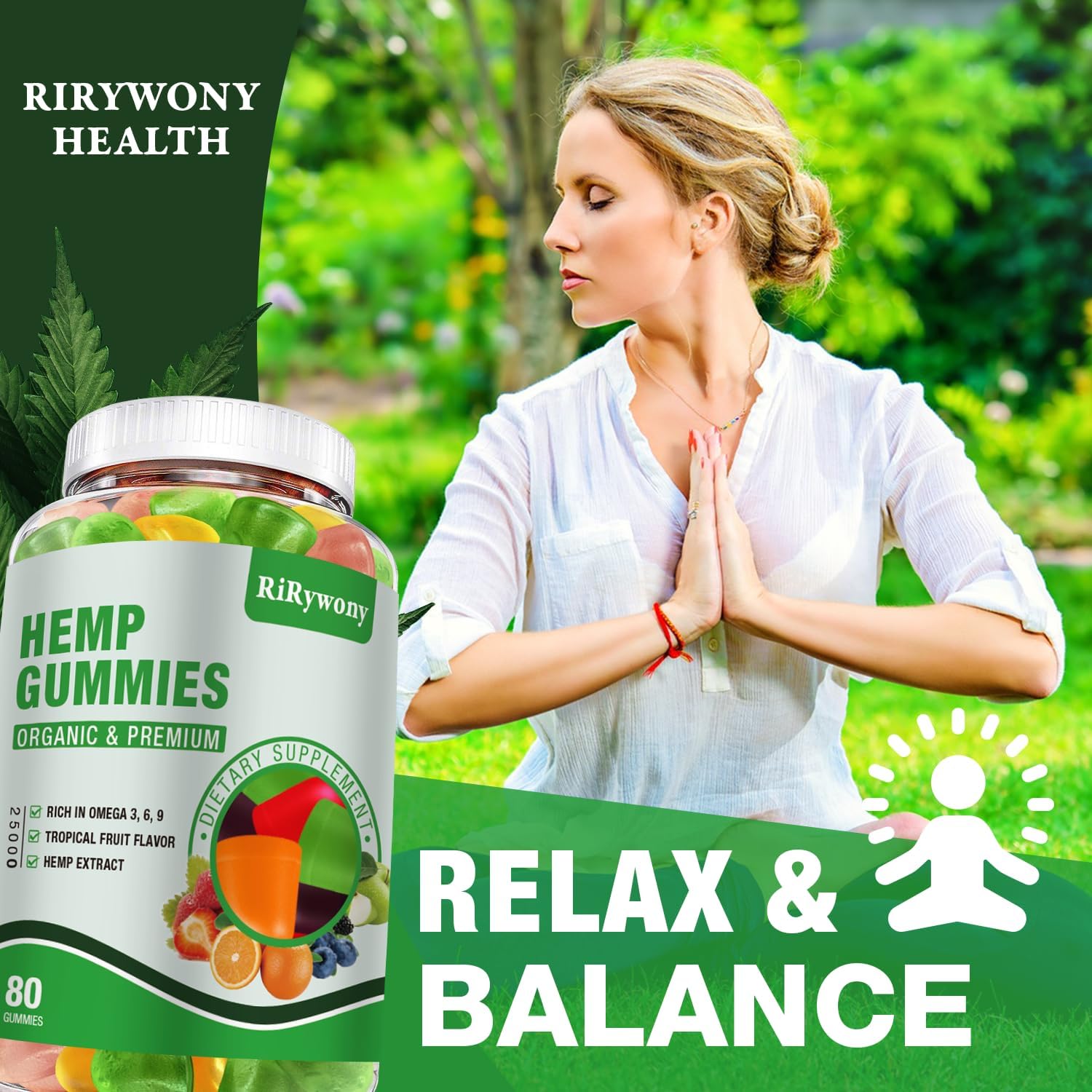 Hemp Gummies (3 Packs), High Potency Edible Gummies Extra Strength Mood Focus Calm Organic Hemp Oil Extract Vegan Bear Gummy - 240 Counts Candy Made in USA