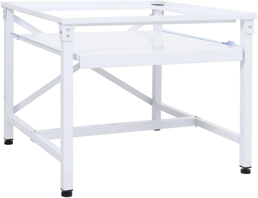 INLIFE Double Washing and Drying Machine Pedestal White 27.2" x 27.2" x 21.3" (W x D x H) Load capacity: 220.5 lb