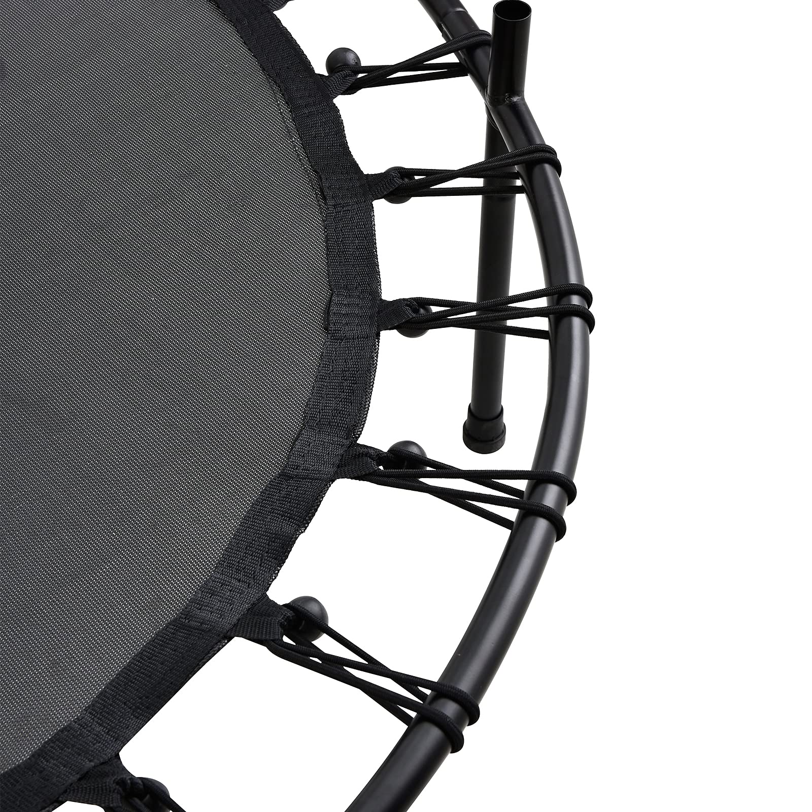 MengK FCH Kinder Trampolin Jumper 140 cm mit gepolsterten Stangen und Sicherheitsnetz, Rosa und Schwarz