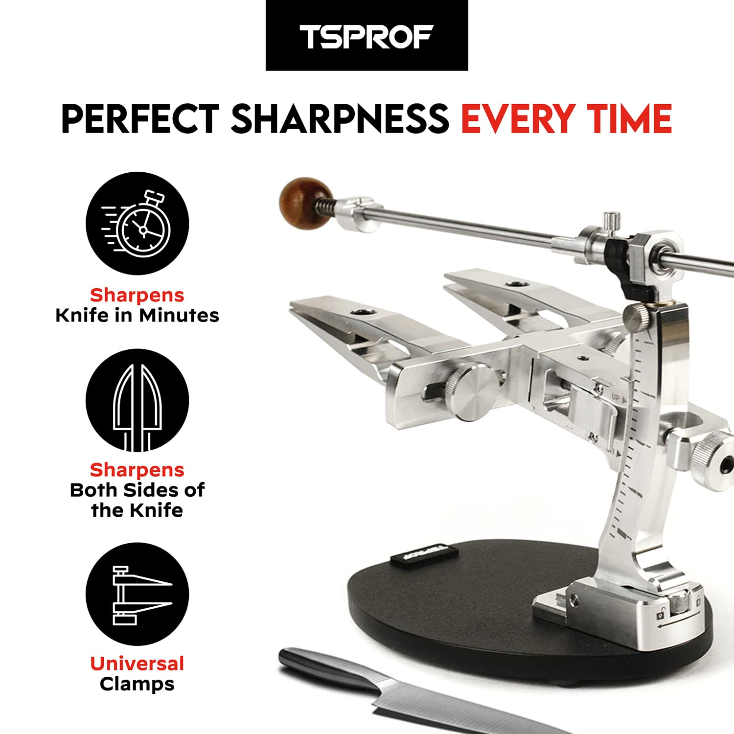 Kadet Kit Sharpening System, Knife Sharpener, Knife Sharpening Kit for Hunting, Folding and Pocket Knives, Compact Knife Sharpening Device - TSPROF