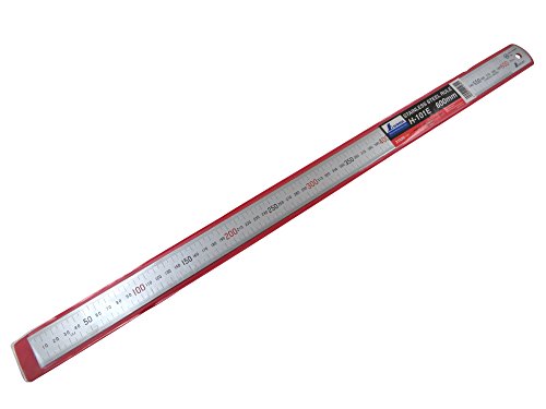 Shinwa H101-E 600 mm Rigid "Zero Glare" Metric Machinist Ruler/Rule Scale .5 mm & mm