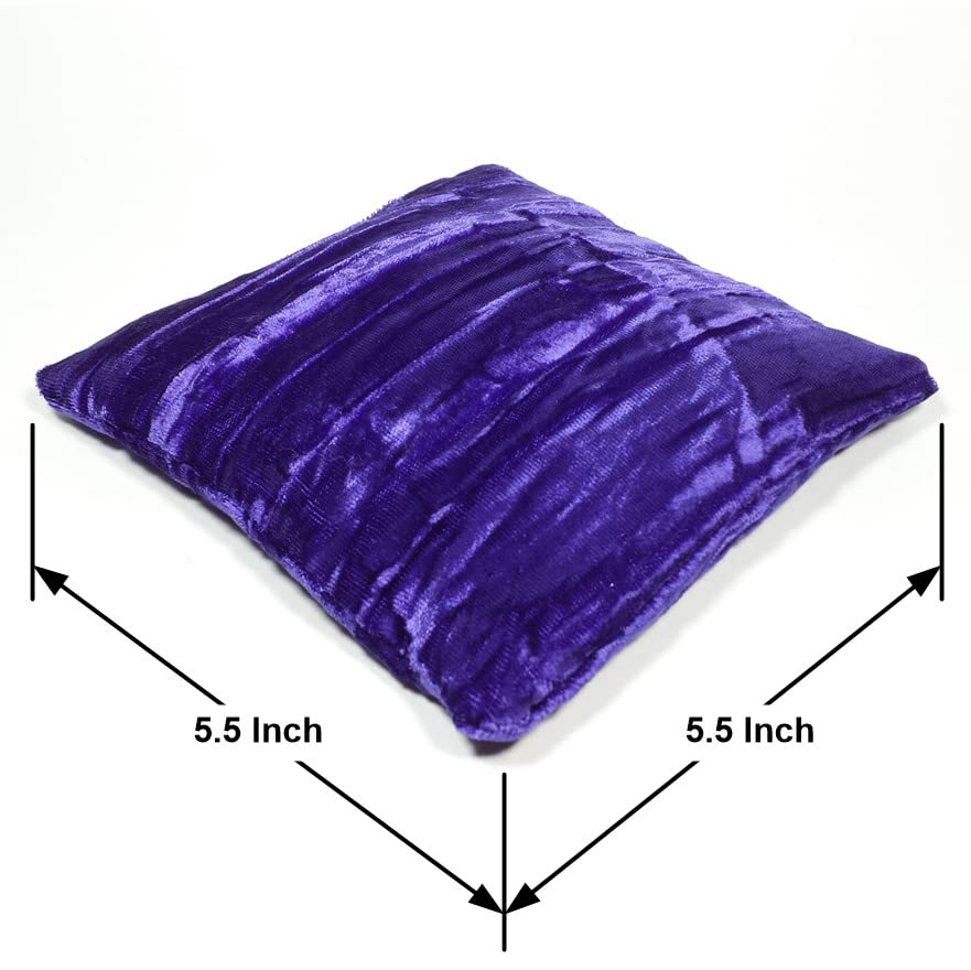 Resonant Energies 5.5 Inch Blue Purple Crushed Velvet Crystal Pillow Sphere or Point Display Stand, CPV55L