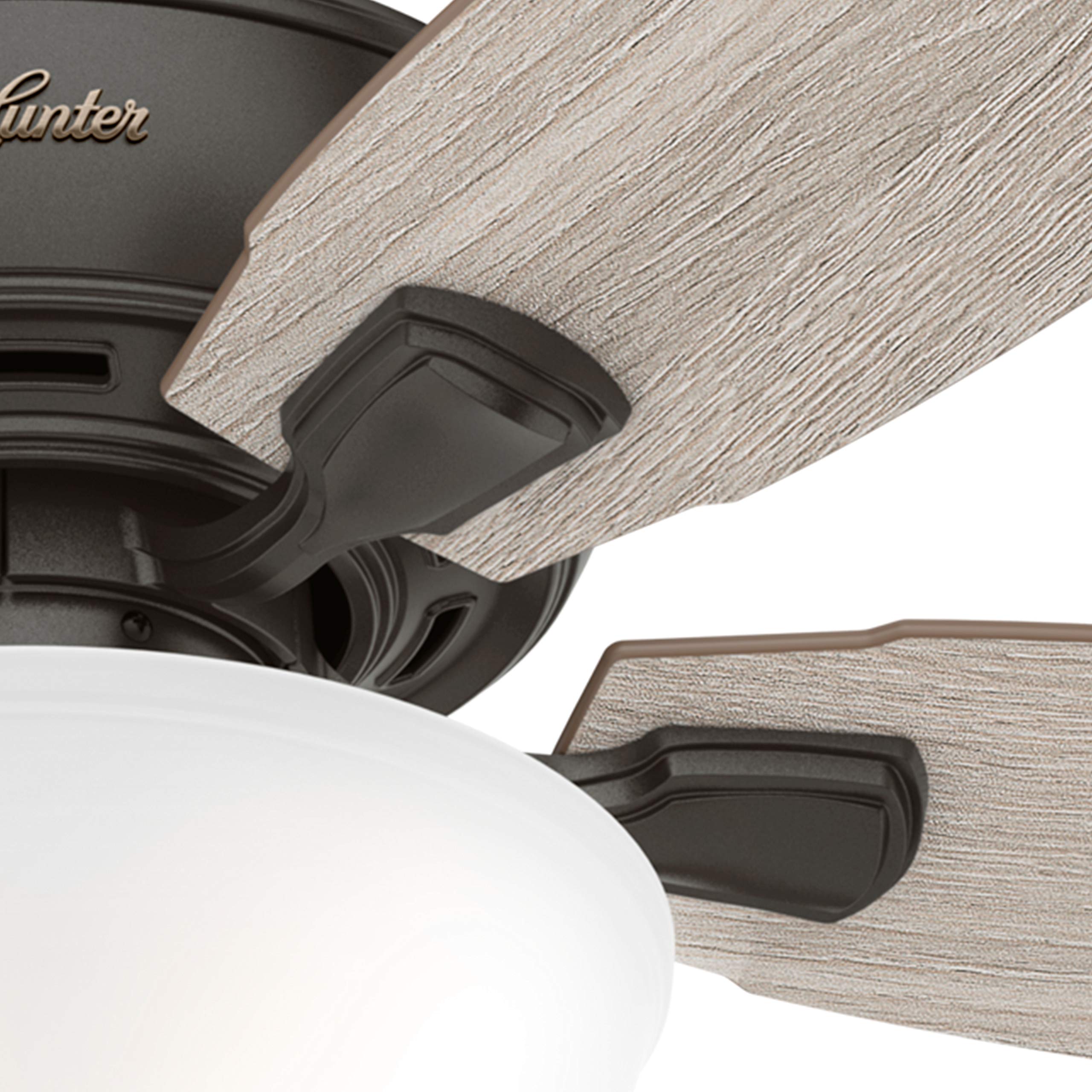 Hunter Fan 52 inch Casual Noble Bronze Finish Indoor Ceiling Fan with LED Lights (Renewed)