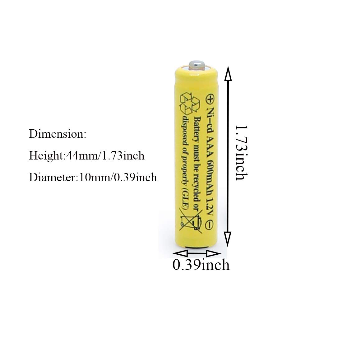 QBLPOWER 1.2v AAA NiCd 600mAh Triple A Rechargeable Battery Combo with Universal Battery Charger