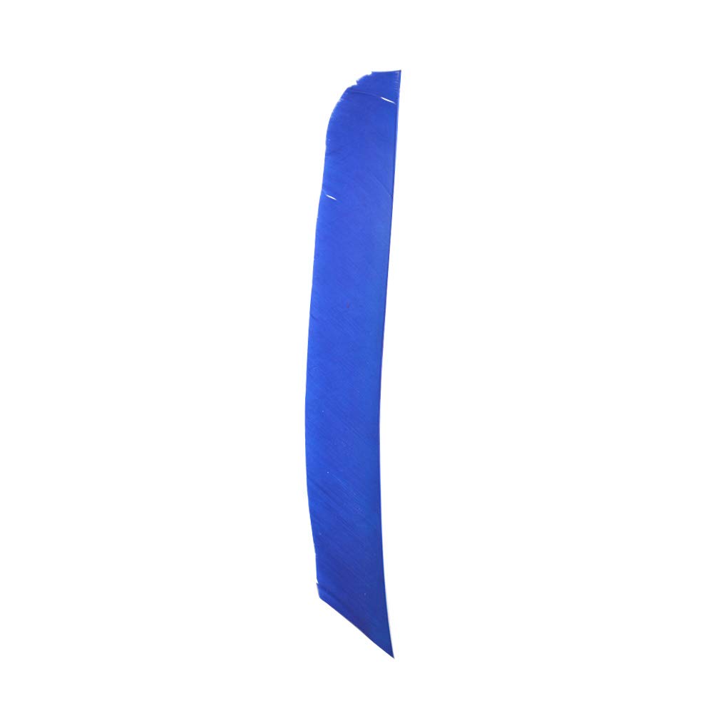 HNZMDY 50 Pcs Archery Arrow Fletching Spiral Wrap Full Length Arrow Feather 7~10" Right Wing and Left Wing for Flu Flu Arrows (Left wing, Blue)