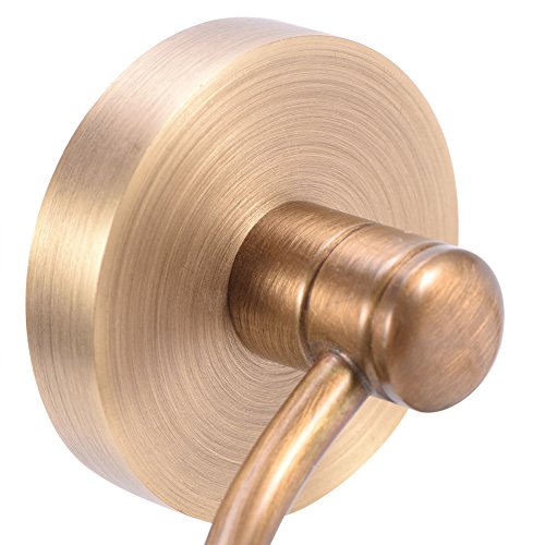 Weojeviy Hair Dryer Holder, Brass Wall Mount Blow Dryer Holder, Antique Hair Dryer Shelf Wall Mount Solid Brass Storage Rack Bathroom Organizer Shelf, Hidden Installation