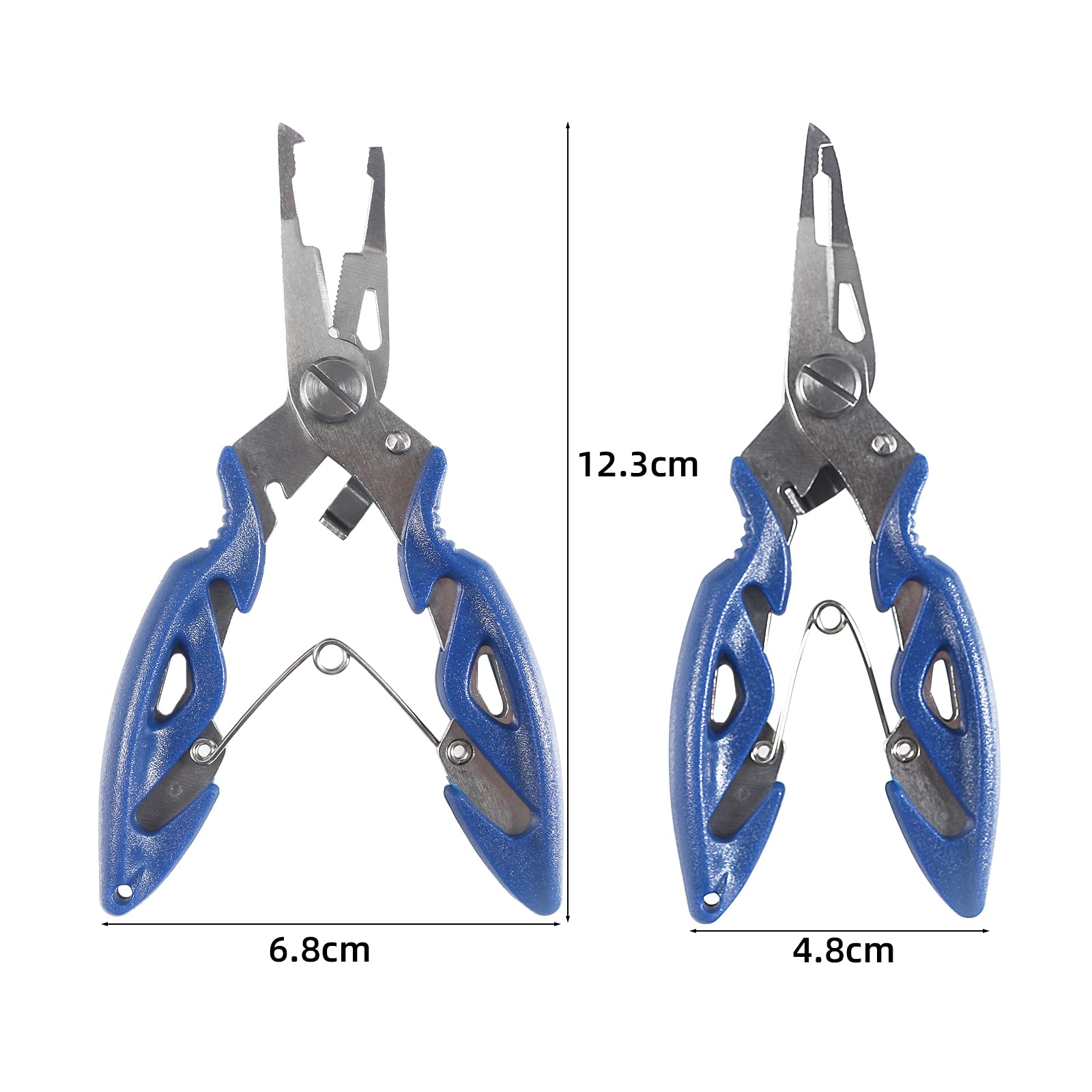 MengK Multifunctional Fishing Pliers Scissors Fishing Line Cutter Hook Remover Fishing Clamp Tool