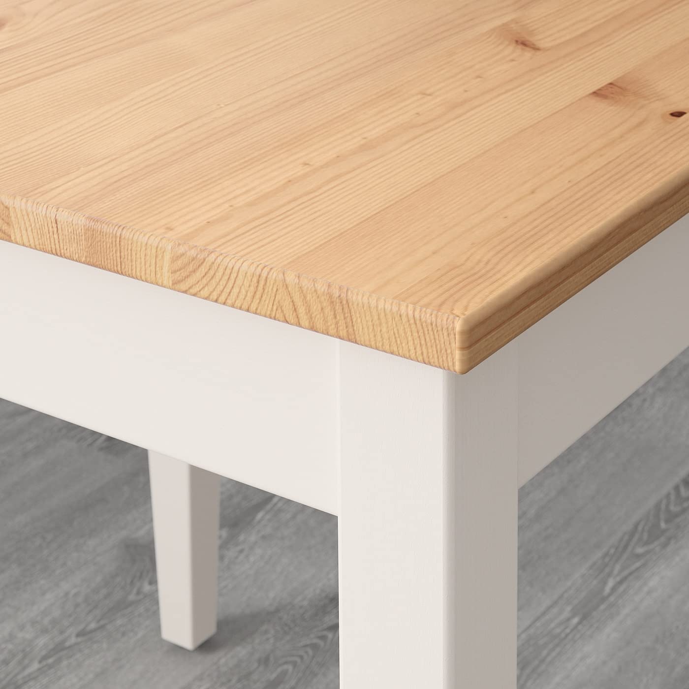 IKEA Lerhamn Table and 2 Chairs Light Antique Stain White Stain Vittaryd Beige 29 1/8x29 1/8 793.062.91