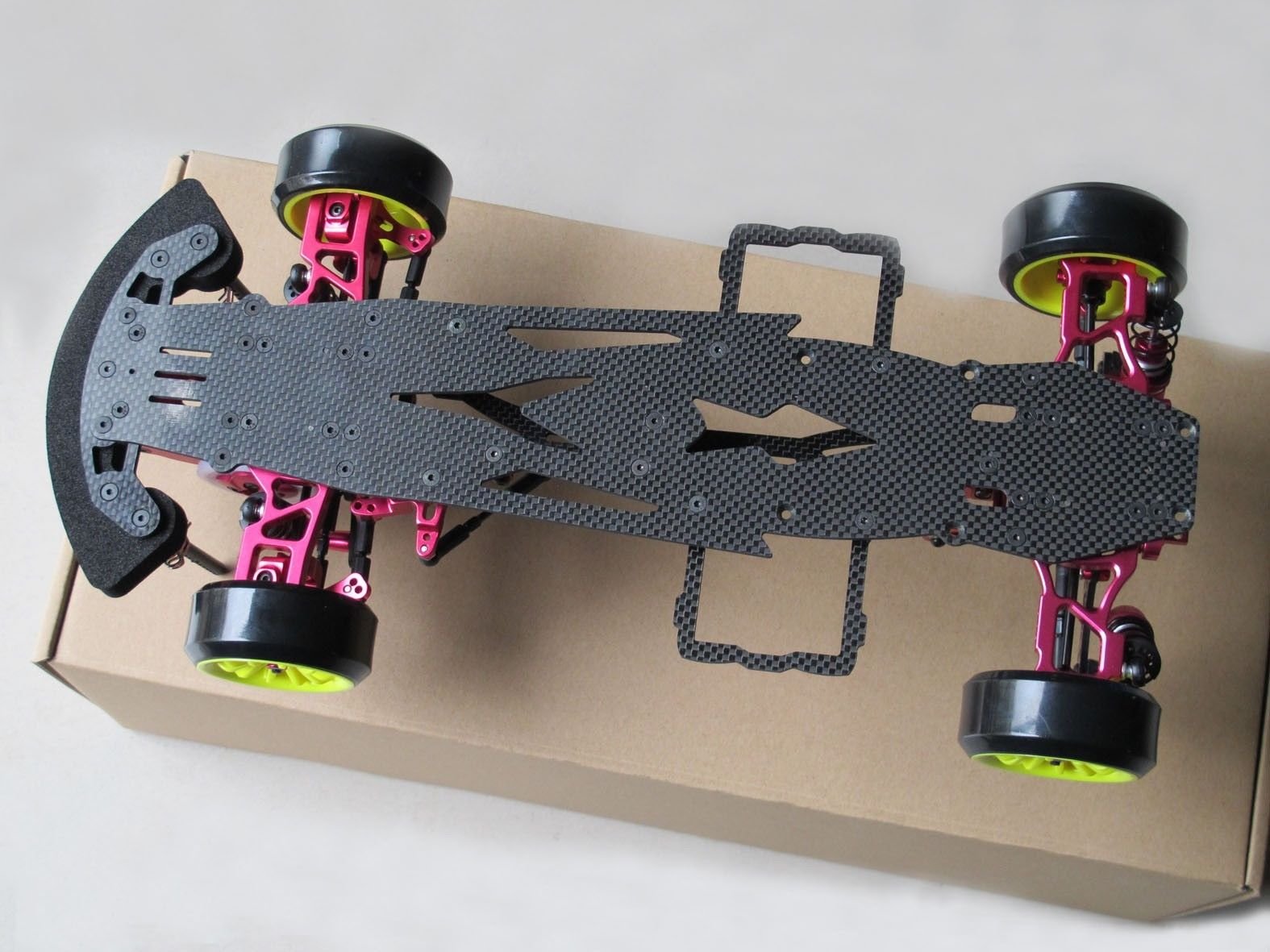 Hobbypower 1/10 Alloy & Carbon D3 4WD Drift Racing RC Model Car Frame Kit with Front One Way