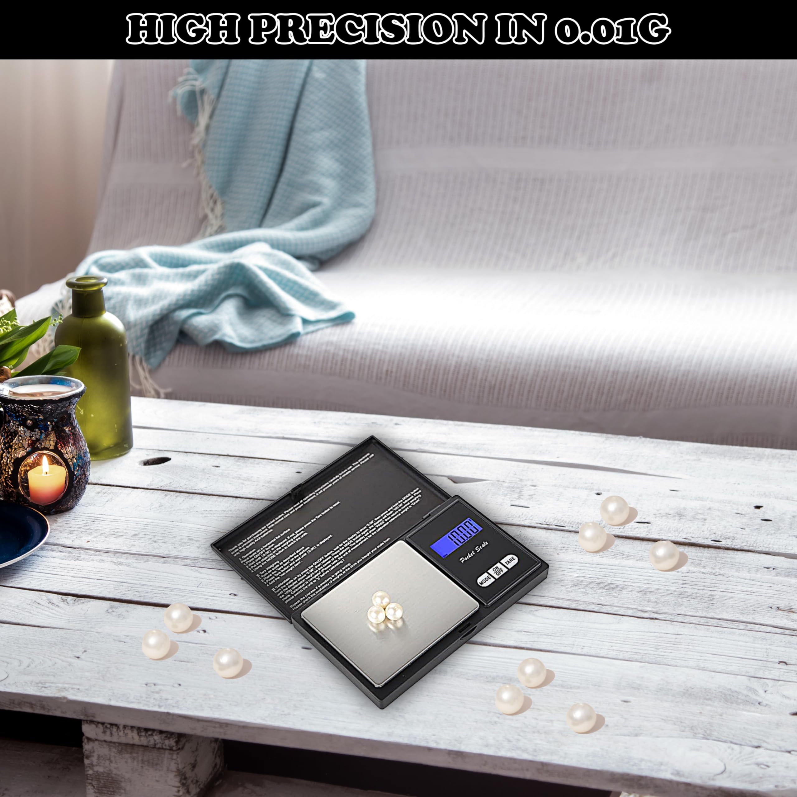 IMPORTUNK Scale Digital Pocket Scale,200g x 0.01g,Digital Grams Scale, Food Scale, Jewelry Scale Black, Kitchen Scale