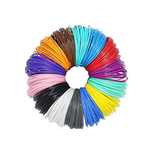 TEHAUX Accessories Printer Stand 3D Pen Filament, Low Shrinkage Rate Refills 1.75mm Abs Filament Compatible with All 1.75mm Standard 3D Printer, Random Color, 10 Meters Desktop Black