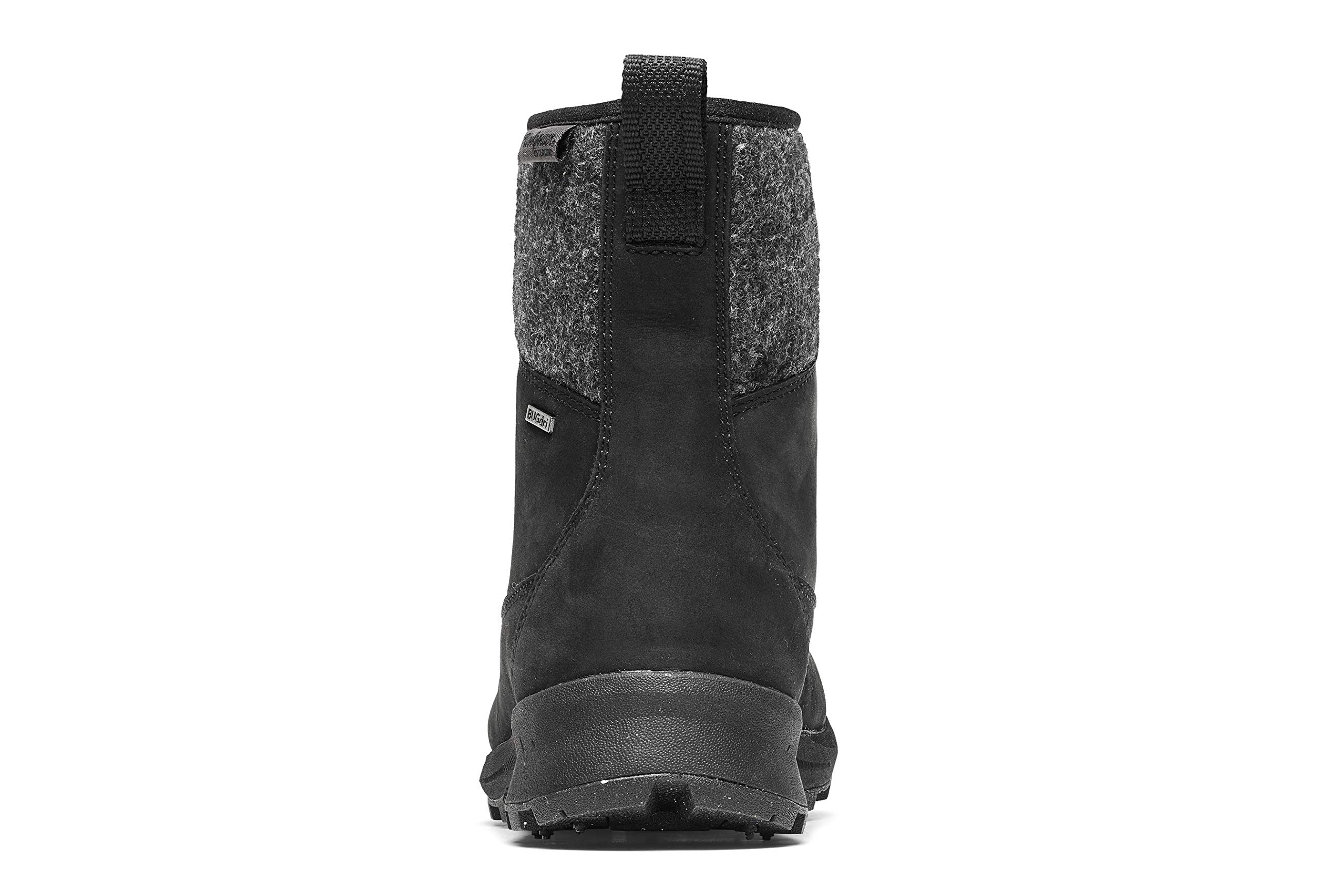 Icebug Mens Adak BUGrip Woolpower Winter Walking Boot with Carbide Studded Traction Sole, Black/Grey, 9