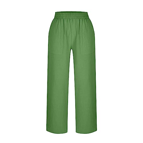 Sruiluo Women Solid Workout Tracksuits Casual Scoop Neck Crop Top Tee with Pockets High Waist Palazzo Pants Yoga Pilates