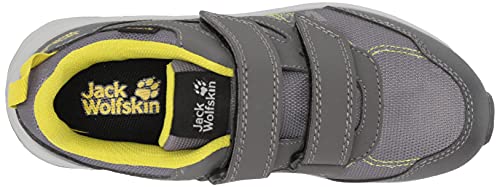 Jack Wolfskin Woodland Texapore Low Vc K Hiking Boot, Grey/Light Green, 11 US Unisex Big Kid