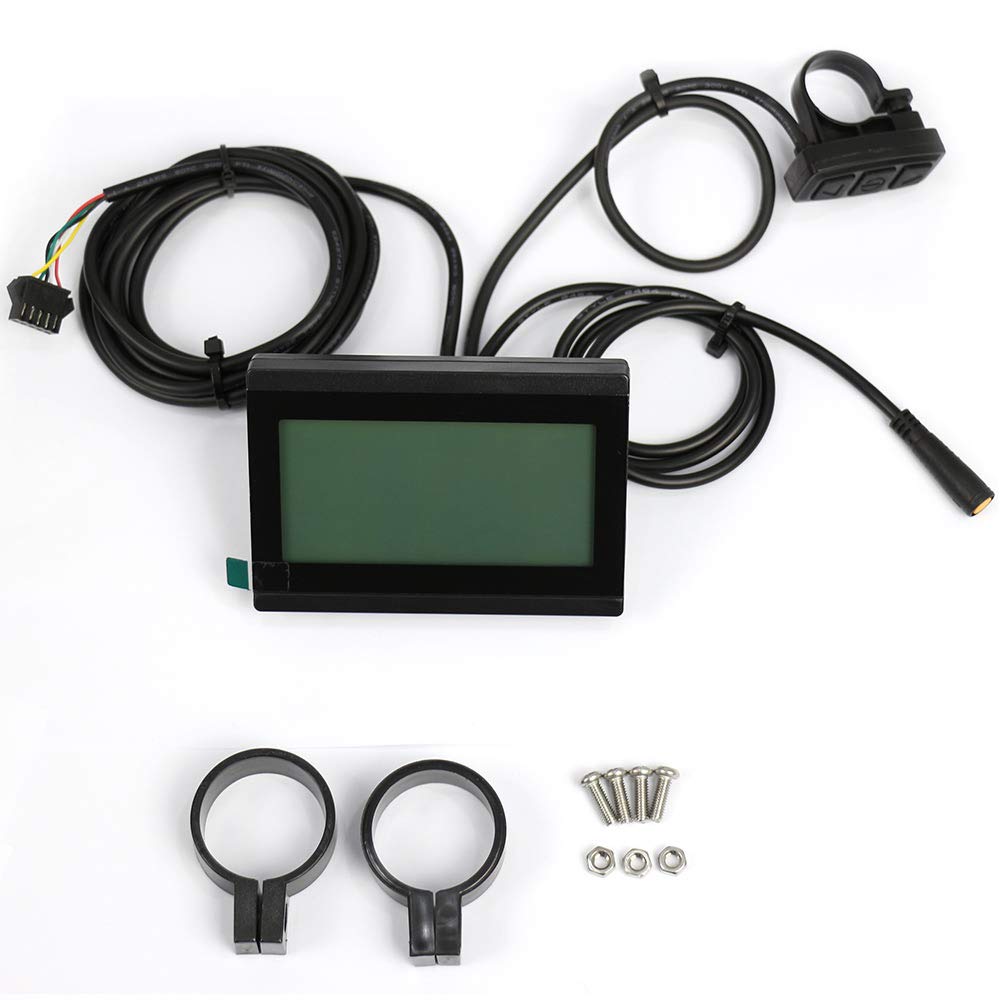 HOTEBIKE LCD Display for Electric Bike, 36V 24V 48V Rainproof Intelligent LCD Control Panel for Electric Bicycle Ebike Scooter