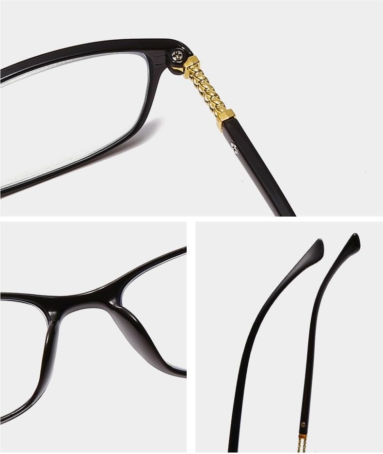 HDTVTV Clear Vision Computer Readers Lightweight Reading Glasses Eyewear Blue Light Blocking Flat Light Mirror (Color : C3, Size : +250)