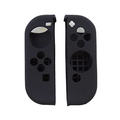 Hikfly Skin Compatible for Nintendo Switch 3pcs Silicone Cover Grips Protector Kits for Switch 6.2" Screen(2017) Joy-Con Controllers +8pcs Thumb Caps(Pink)