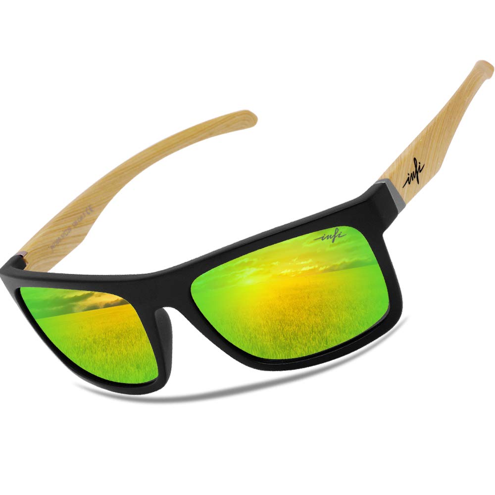 INFI Polarized Sunglasses for Men Fishing Driving Running Mirrored Glasses UV400 Protectiont
