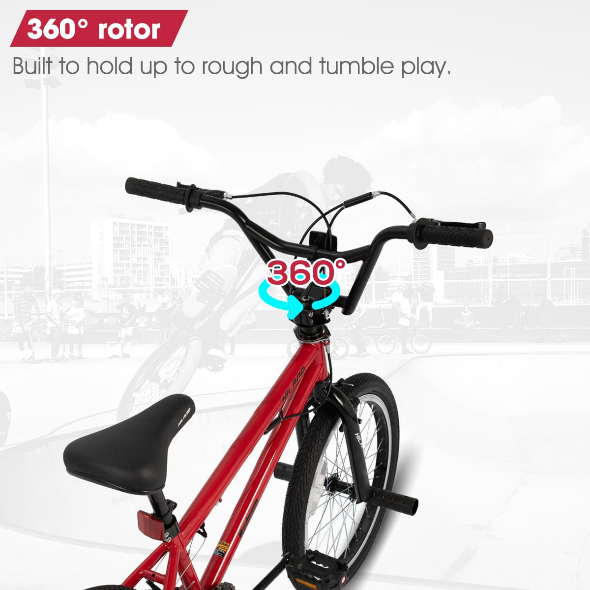 Hiland 20" Kids Bike for Boys BMX Freestyle Bicycle Red