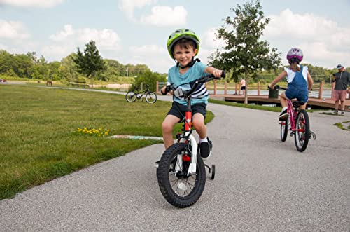 Joey Hopper Kids Bicycle with Training Wheels Pink 12 inch with Tire to Tire