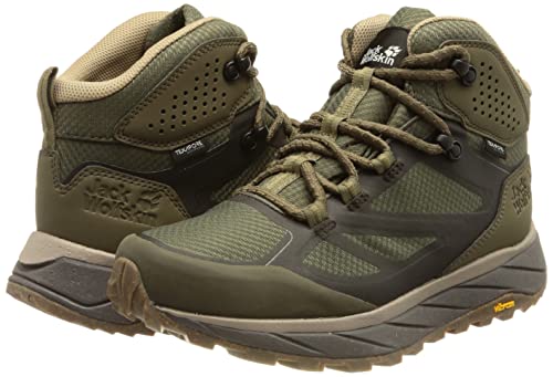 Jack Wolfskin Men's Terraventure Texapore Mid M Hiking Shoe, Brown/Beige, 11