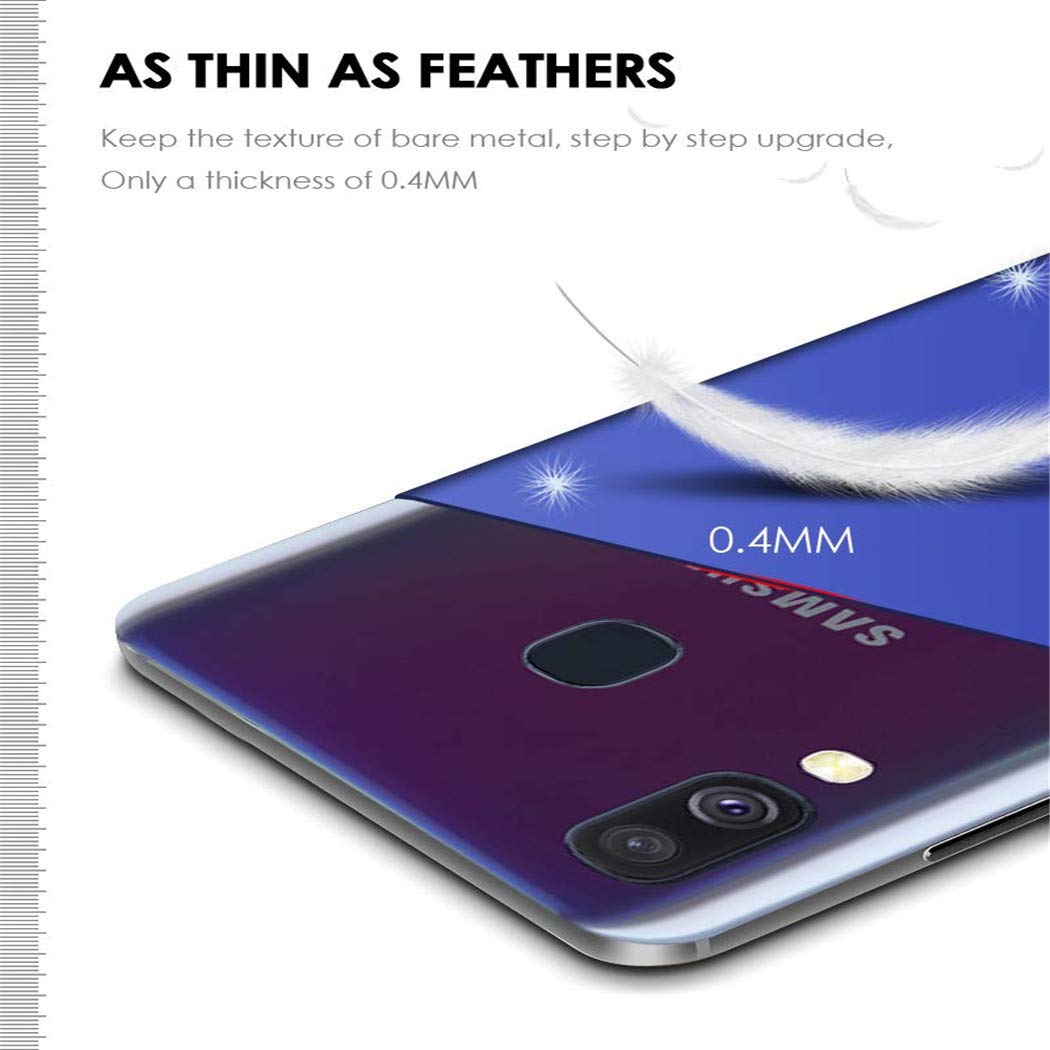 HUOCAI for Samsung A40 Case Slim Fit Ultra Thin Hard Plastic Matte PC Shockproof Protection Cover Phone Case for Samsung Galaxy A40 (Blue)