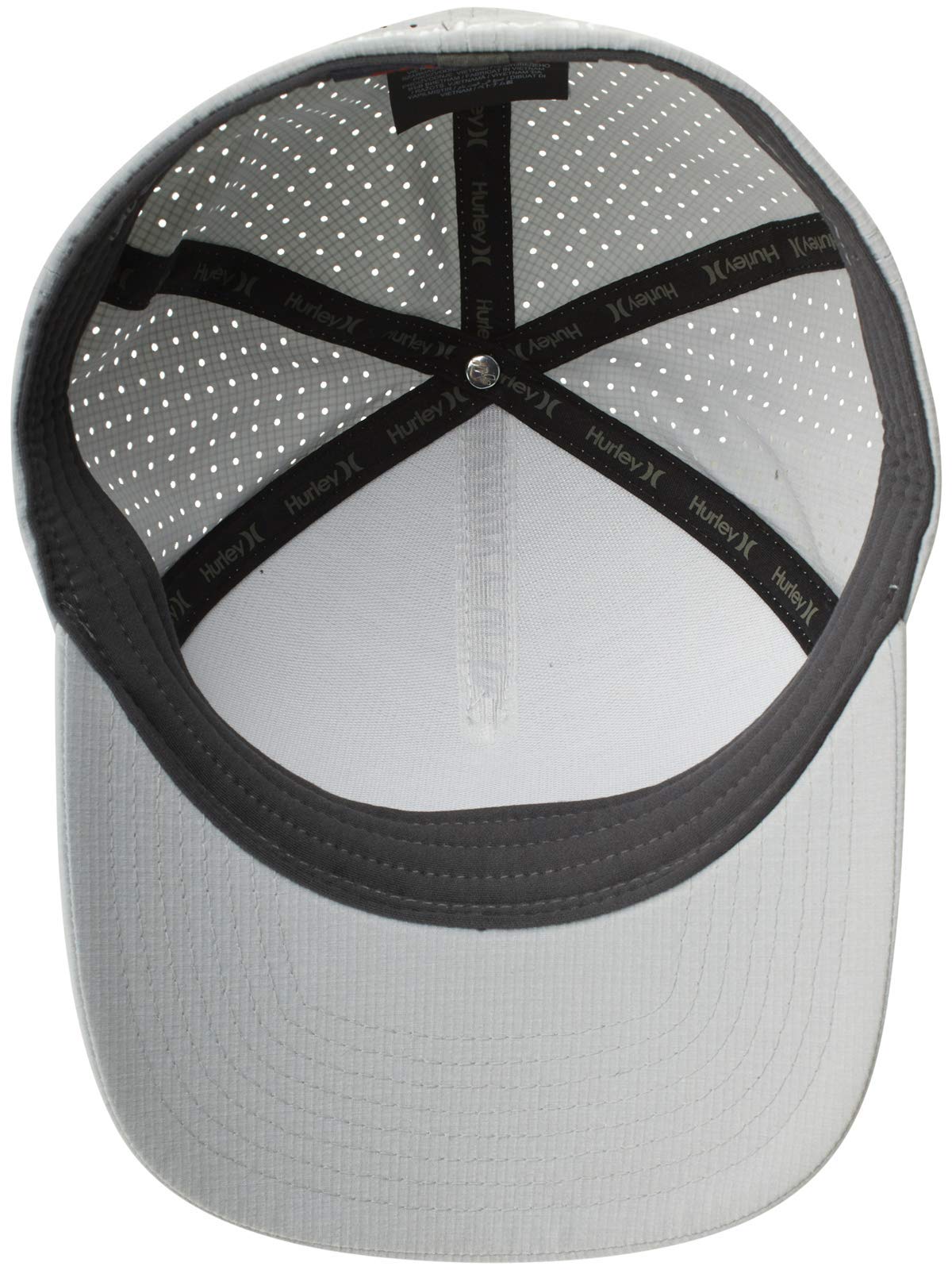 Hurley Men''s Baseball Cap - Phantom Advance Stretch Fitted Hat, UPF 50, Size L/XL, Wolf Grey