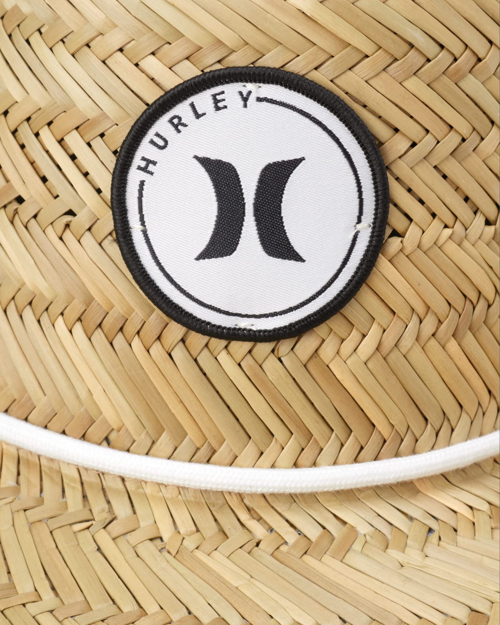 Hurley Women's Straw Hat - Capri Medium Brim Real Straw Lifeguard Sun Hat with Chin Strap, Size One Size, Light Aqua