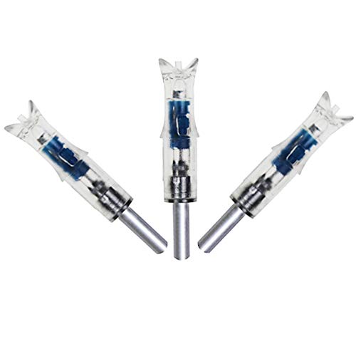 JIANZD Archery Lighted Nocks for Arrows with .204"/.244" Inside Diameter 6Pcs (Blue)