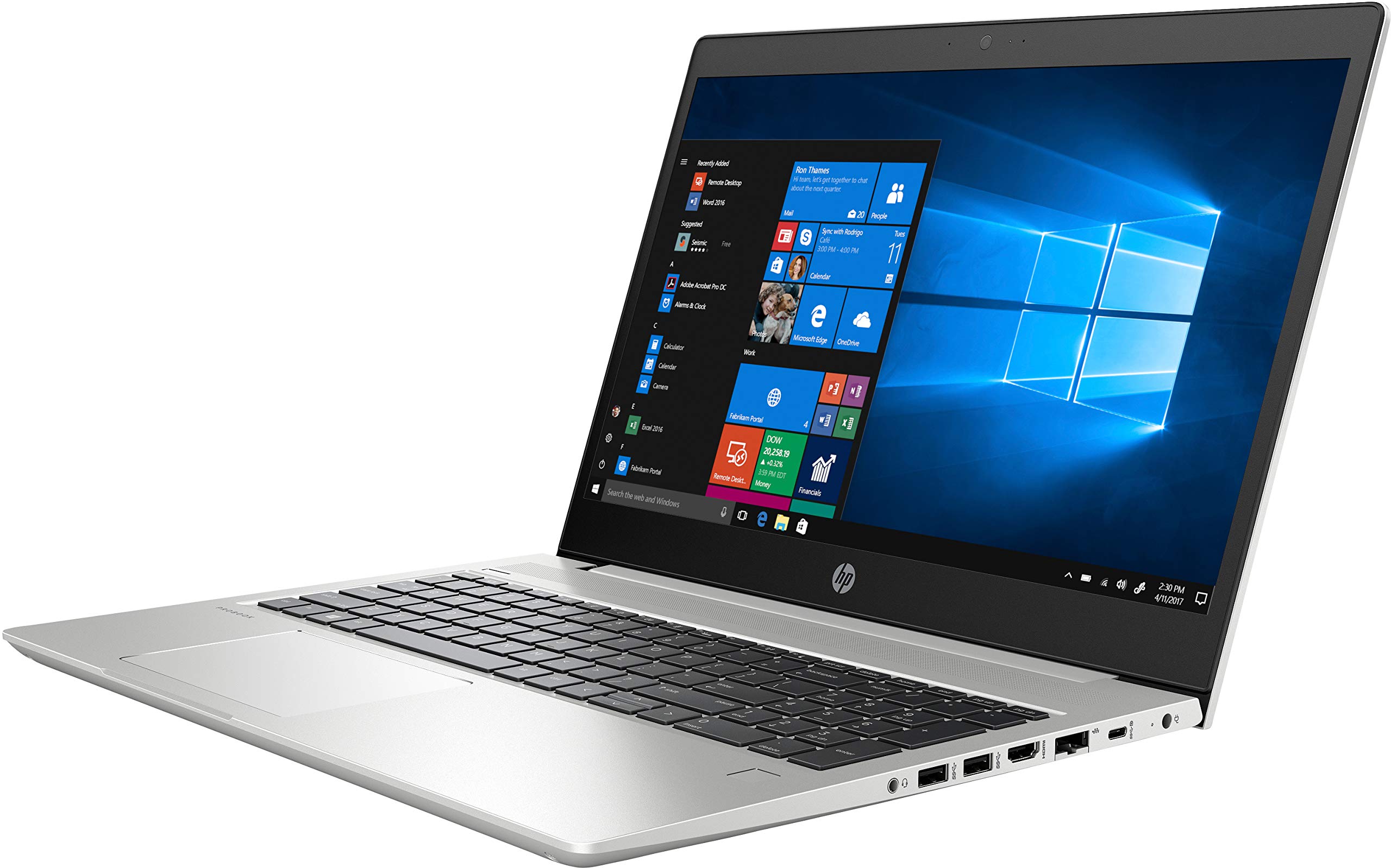 HP ProBook 450 G6 15.6-inch Laptop 5YH12UT (Pike Silver Aluminum) Intel i7-8565U, 8GB RAM, 256GB SSD, 15.6-inch 1920x1080, Win10 Pro 64-bit