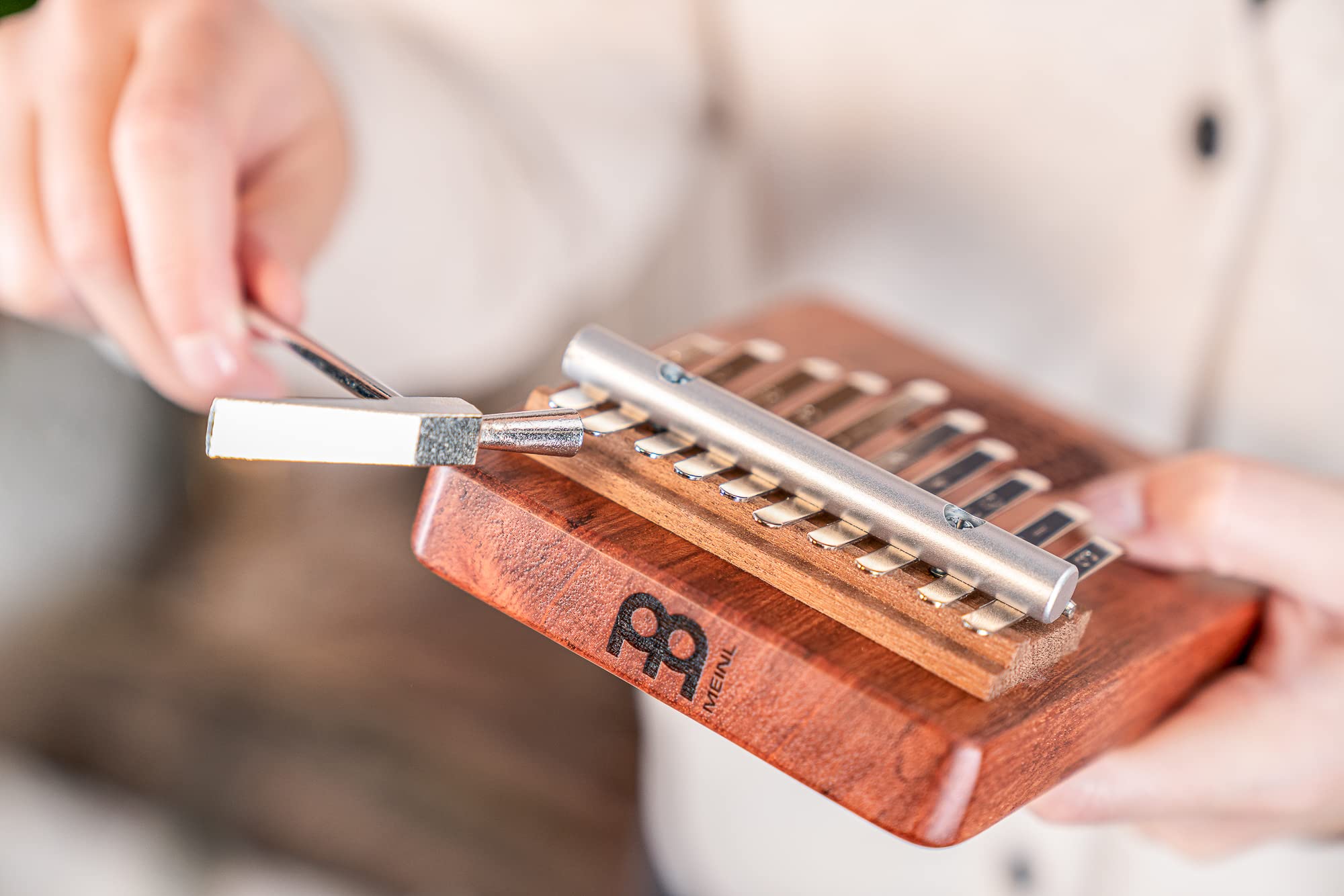 Kalimba Thumb Piano, 10 Keys β Includes Tuning Hammer and Case β For Meditation, ASMR, Sound Therapy and Yoga, 2-YEAR WARRANTY