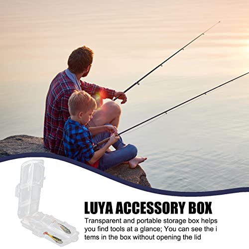 Lure Organizer Box, 12 Grids Transparent Bead Storage Organizer Case, Durable and Portable Storage Container for Beads Crafts Fishing Tackles Yuans