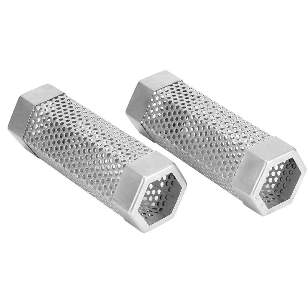 Headerbs Smoke Generator Stainless Steel Grill 6 Inch Smoker Tube Barbecue Tools Barbecue Smoker for Portable Grills Charcoal Gas Electric (#2)
