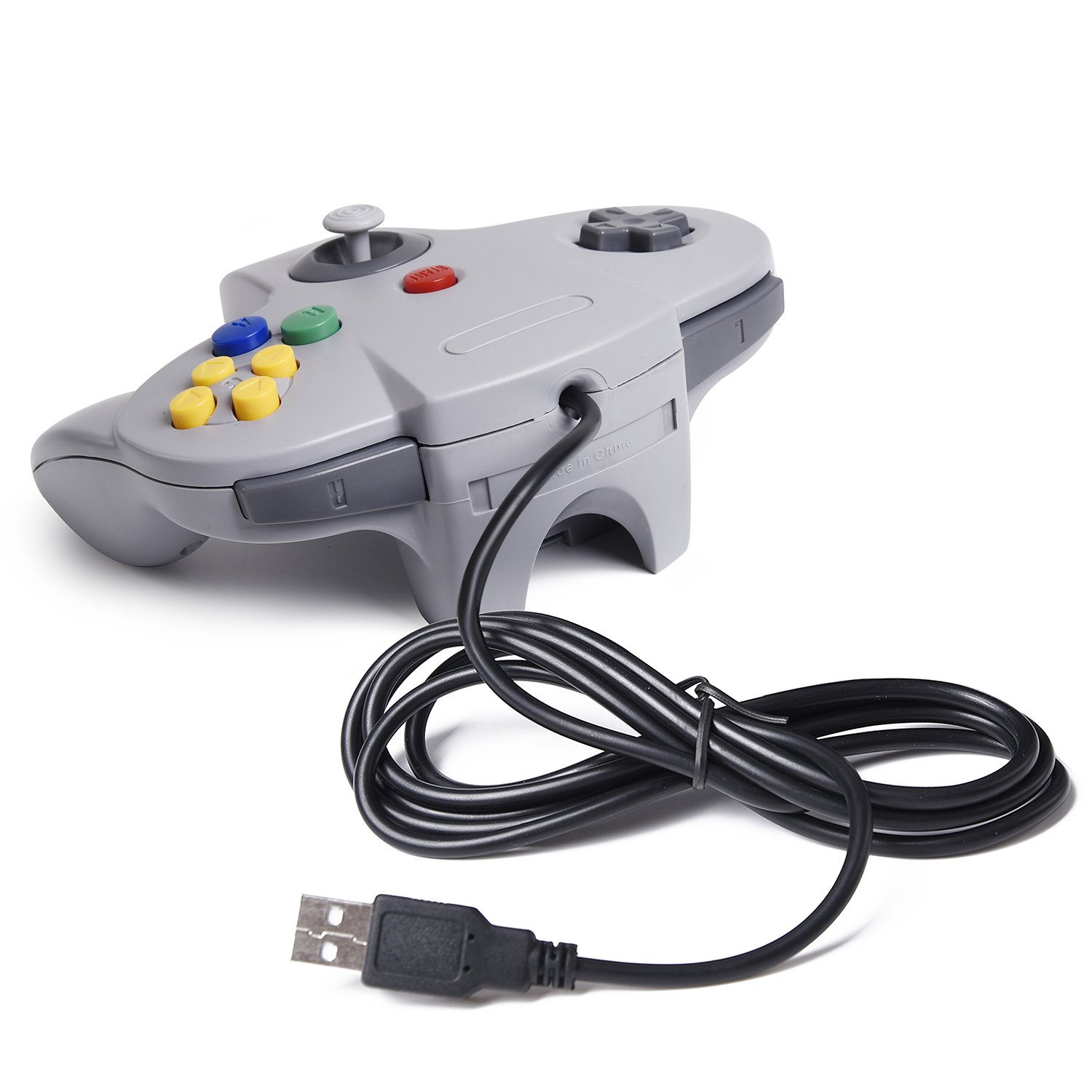 iNNEXT [USB Version] 2 Pack USB Classic Controller, USB N64 & SNES Controller Joystick for Windows PC MAC Linux Raspberry Pi 3 Sega Genesis Higan (Gray)