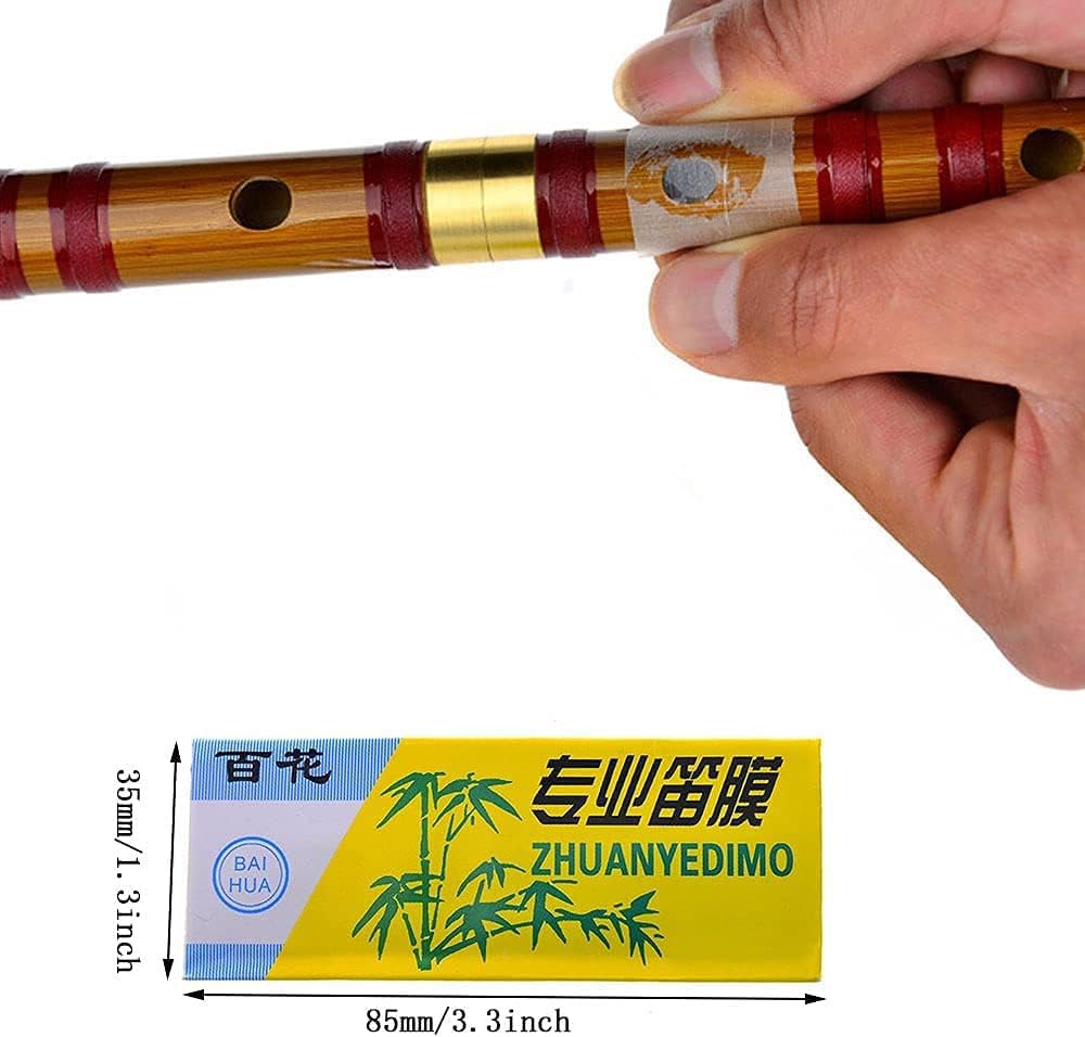 Jiayouy 10 Pieces Professional Bamboo Flute Dizi Membrane/Dimo Set for Flute Woodwind Instrument