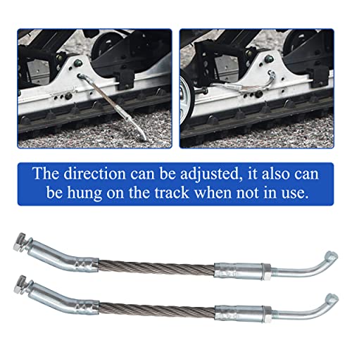 Ice Scratchers Kit Compatible with All Reverse and Non-Reverse Gear Equipped Snowmobiles,Recommend for track heights 2-1/2"