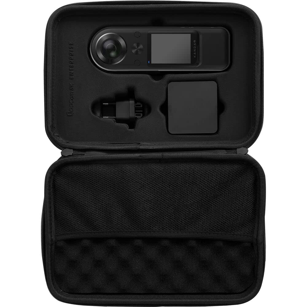 KanDao QooCam 8K Enterprise 360 Camera (247129) + 64GB Card + Adjustable Selfie-Stick + Small Bag + USB-C to HDMI Cable + USB-C Adapter + Network Cable + Straps + Cleaning Kit