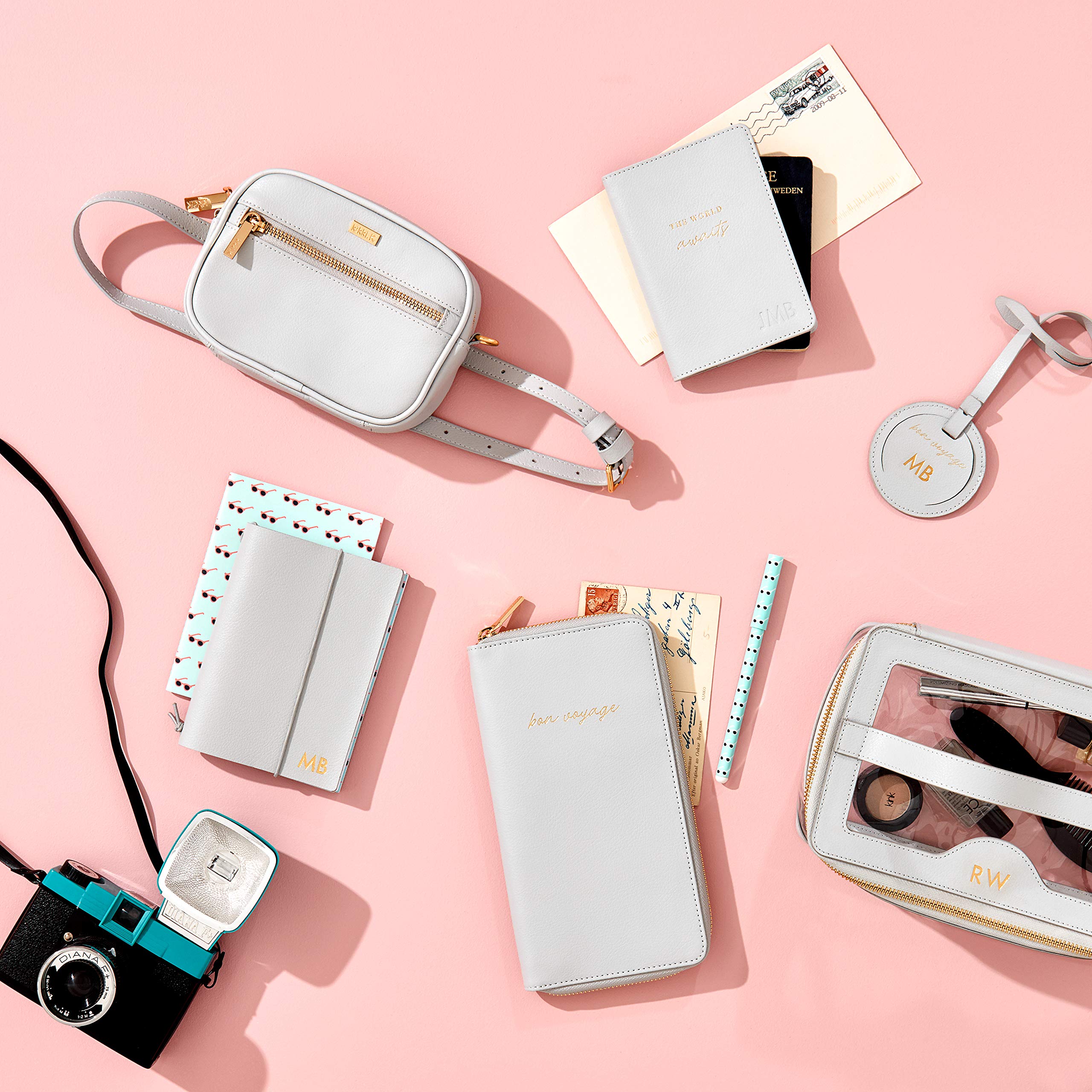 kikki.K Its About The Journey Designer Collection - A6 Stitch Notebooks 5Pk, Refills for A6 Refillable Leather Notebook, 52 Lined Pages Per Notebook, Measures 5.83" L x 4.13" W x 0.19" H