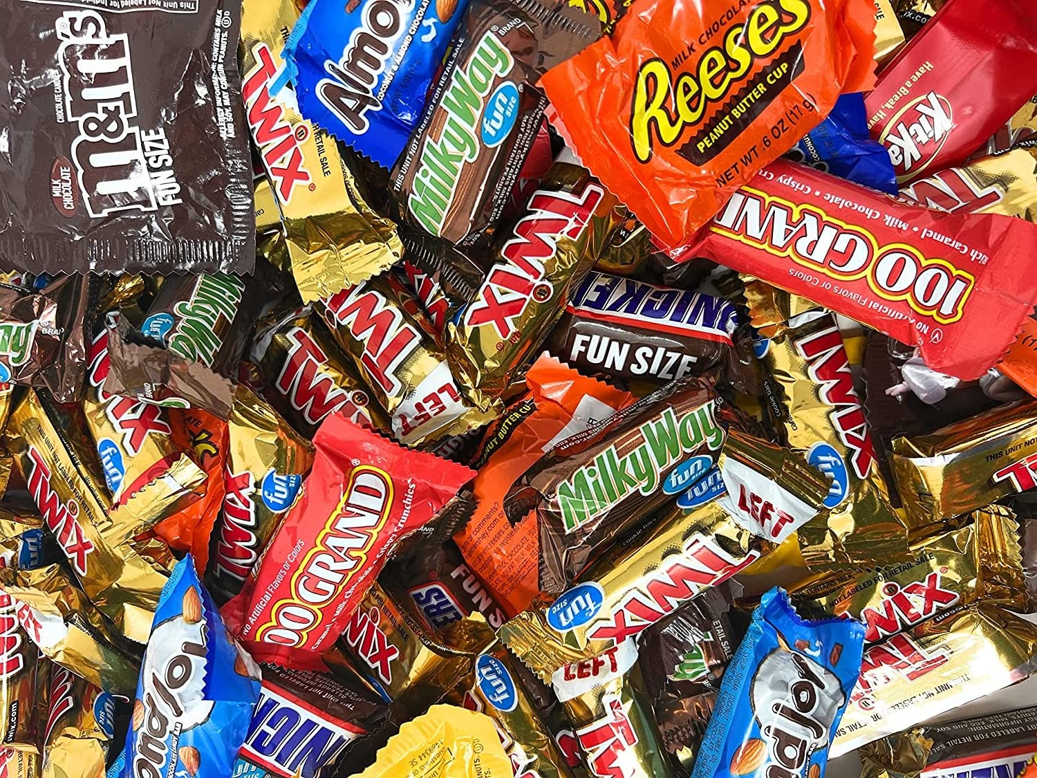 Holiday Chocolate Classic MARS Candy Snack Bars 6Lbs Individually Wrapped Mini Fun Size Candies Variety Bulk Mix (96 Oz) Made In USA