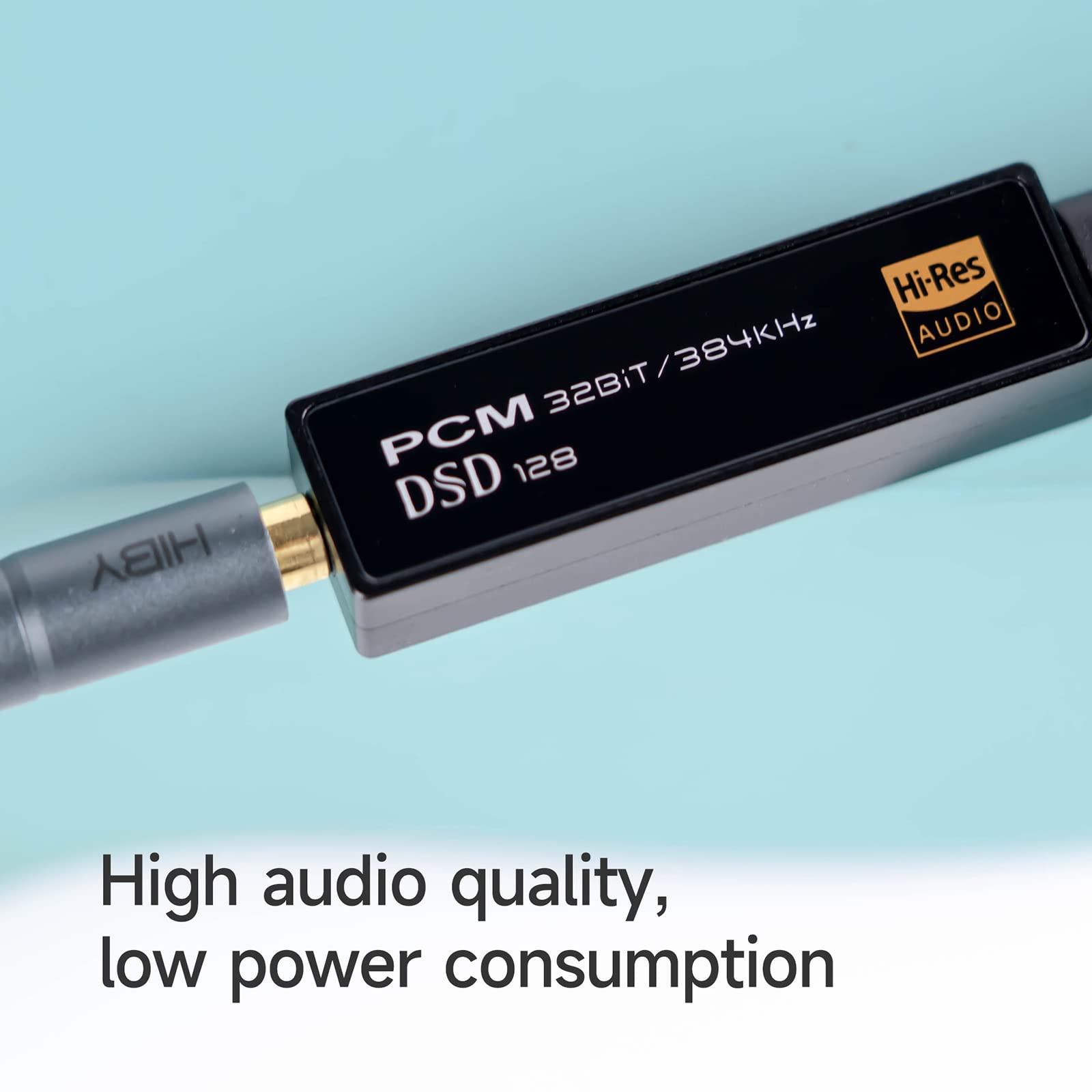 HiBy FC1 Portable dac Headphone Amplifier USB c dac amp hi-res Audio decoder with High Audio Quality Low Power Consumption for iOS Android Smartphones Computers-Black
