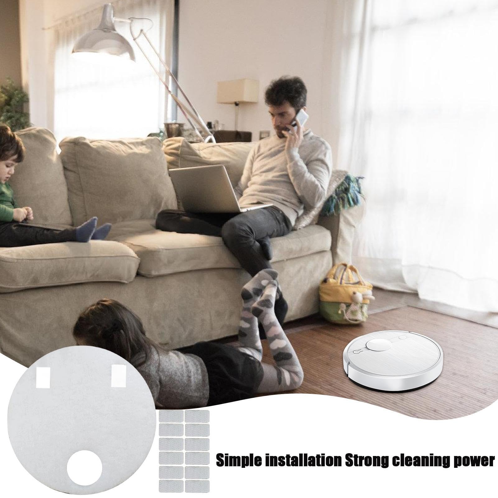 Household Robotic Vacuums, Robotic Vacuum Cleaner, Dry and Wet Sweeping Cleaner Robotic Vacuum, Mopping Robot, Mini Floor Vacuum Robot, Marble Tile Sweeper for Daily Home Cleaning, Bathroom, Bedroom