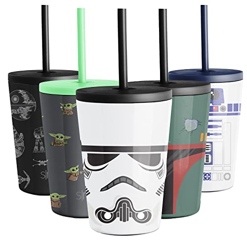 Simple Modern Star Wars Stormtrooper Toddler Cup with Lid and Silicone Straw | Kids Water Bottle Tumbler Insulated Stainless Steel Thermos | Classic Collection | 12oz, Star Wars: Stormtrooper