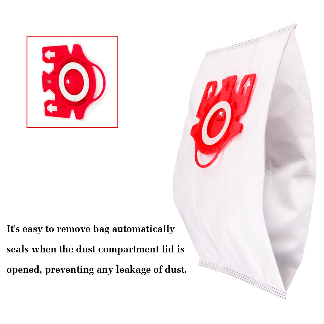 I-clean Replacement FJM Vacuum Bags 12PCS, AirClean 3D Efficiency Vacuum Cleaner Dust Bags With 2 Motor Protection Filters & AirClean Filte