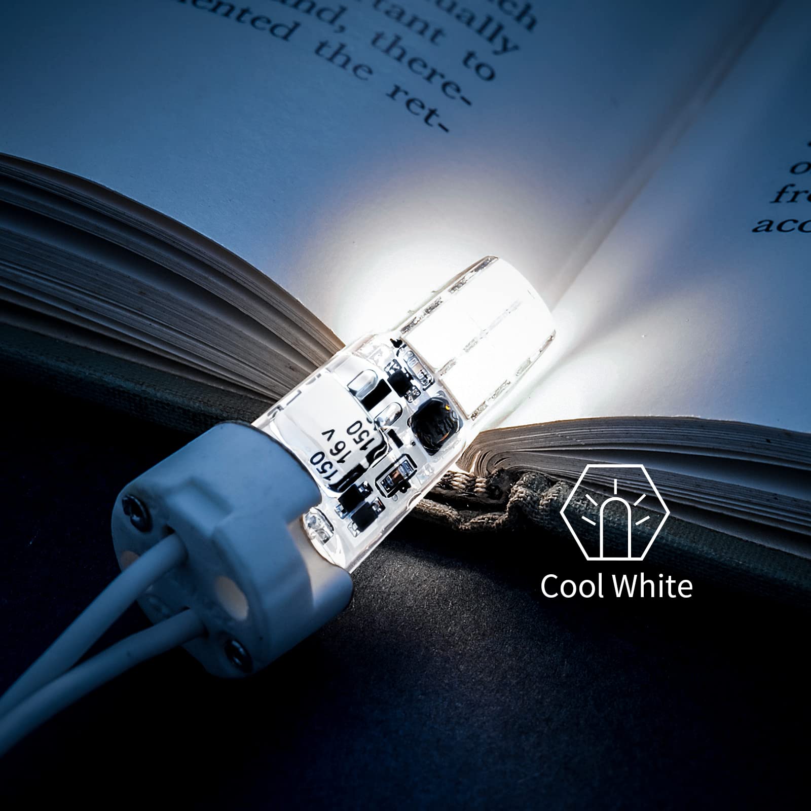 I-SHUNFA G4 LED Bulb 1.24W AC/DC 12V Bi-Pin Base Light Lamp Daylight White 6000K Equivalent to 10W 20W T3 Halogen Led 24x3014 SMD Non-dimmable 360°Beam Angle.10 Count (Pack of 1)