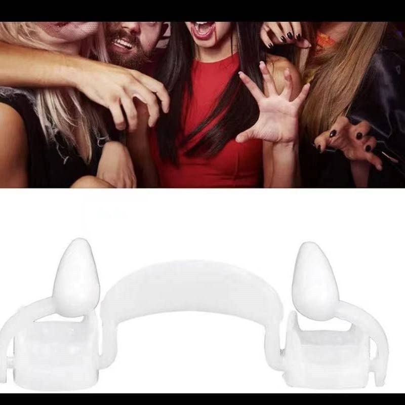 HONTUBS Up and down telescopic braces, vampires, fangs, spoofs, teeth, parties, dances, dress ups, cosplay props, Halloween costumes