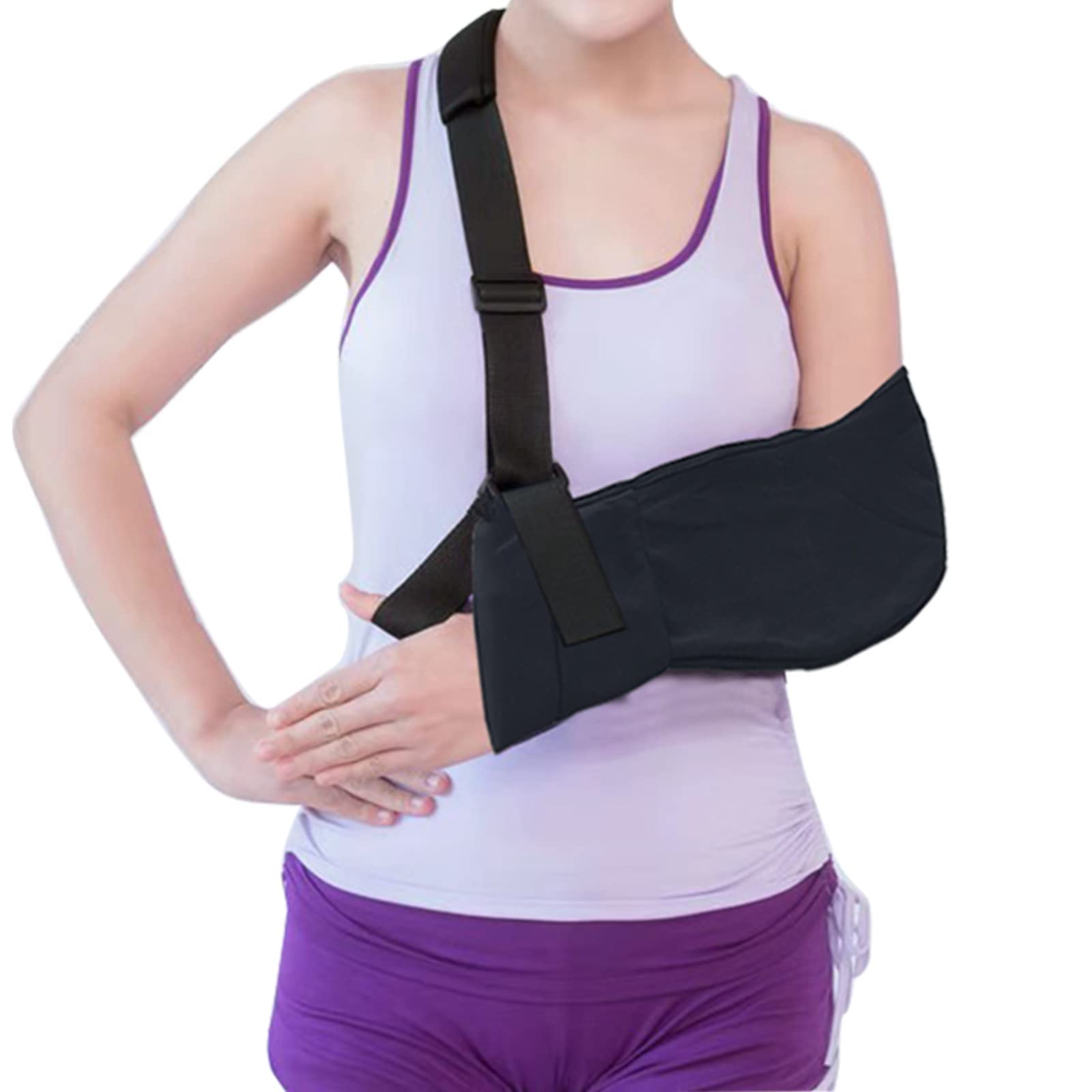 Japard Shoulder Immobilizer Elbow Support, Arm Sling for Shoulder Injury, Men, Reversible Design for Right Left Arm, Medical Arm Sling for Elbow Injury for Woman